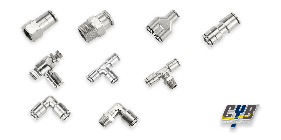 Tipos de Conexiones Neumáticas Metálicas Cybermatics